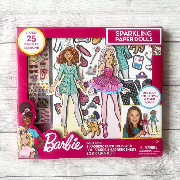 Barbie | Toys | Barbie Sparkling Magnetic Paper Dolls Nwt | Poshmark